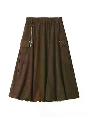 MUSIUM DIV. Cargo Bubble Midi Skirt - Brown