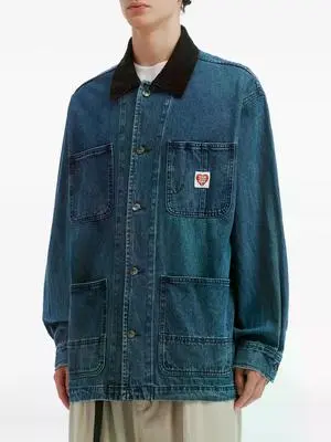 FINGERCROXX Contrast-collar Denim Jacket