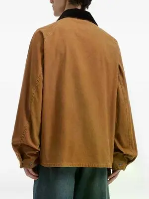 FINGERCROXX Corduroy-collar Logo-patch Jacket
