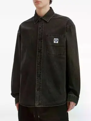 FINGERCROXX Logo-patch Button-down Shirt Jacket