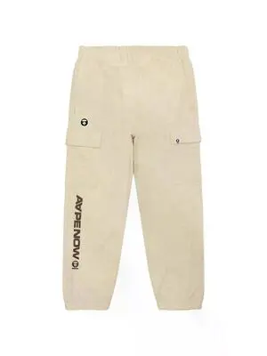 AAPE BY *A BATHING APE Aapenow Moonface Logo-print Cargo Track Pants - Neutrals