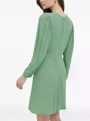 BENETTON Long-sleeved Gathered Mini Dress