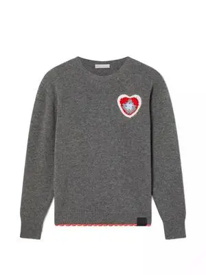 Stella McCartney Crochet Heart Wool Sweater