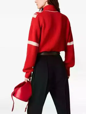 Stella McCartney Collared Zipper Knit Jacket