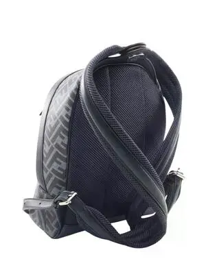 Fendi 2010-2026 Small Zucca Coated Canvas Chiodo Diagonal Backpack