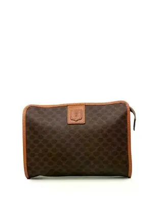 Celine 2011 Macadam Coated Canvas Clutch Bag