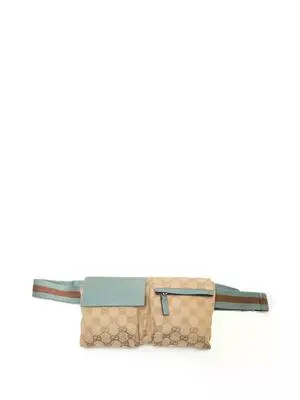 Gucci 2000-2015 Gg Canvas Web Double Pocket Belt Bag - Neutrals