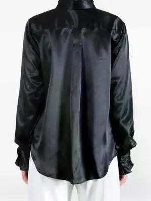 Noir Kei Ninomiya Ruffled-trim Satin Shirt