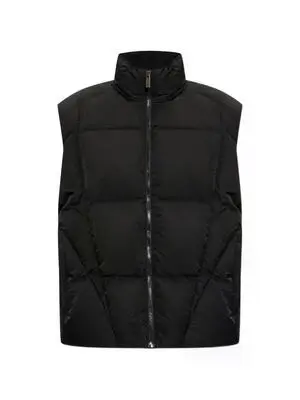 Off-White Quilted Stand-up Collar Gilet - Black