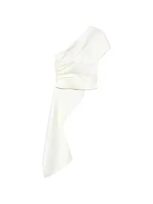 FORTE_FORTE Asymmetric-neck Blouse