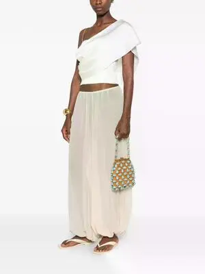 FORTE_FORTE Asymmetric-neck Blouse
