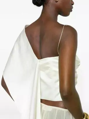 FORTE_FORTE Asymmetric-neck Blouse
