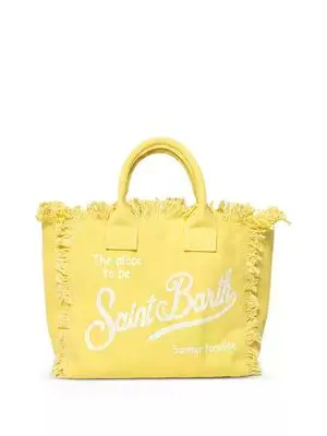 MC2 SAINT BARTH Colette Frayed Beach Bag - Yellow