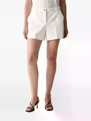 MORGAN Shory Interwoven-button Pleated Shorts