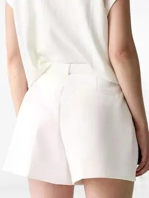 MORGAN Shory Interwoven-button Pleated Shorts