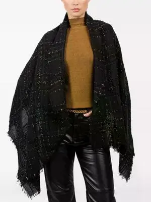 Faliero Sarti New Diletta Frayed Check Scarf