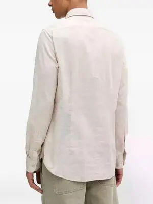 Michael Kors Cotton And Linen Slim-fit Shirt