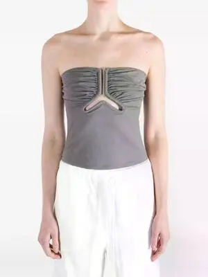 Rick Owens Cut-out Ruched Top