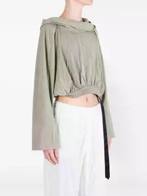 Rick Owens Cropped Hooded Hoodie