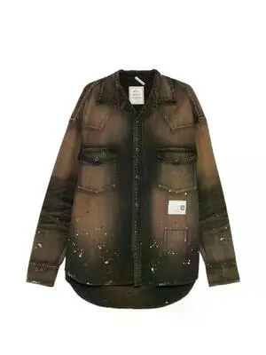 Mihara Yasuhiro Flatted Collar Denim Shirt - Brown