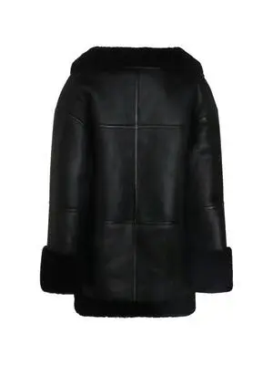 TOTEME Shearling-trimmed Leather Jacket