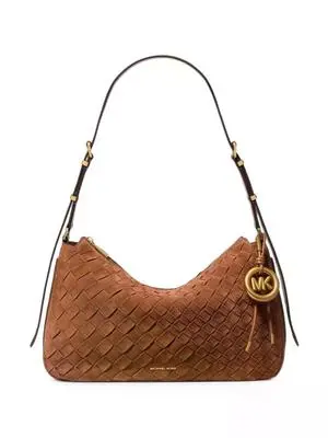 Michael Kors Woven Leather Shoulder Bag - Brown
