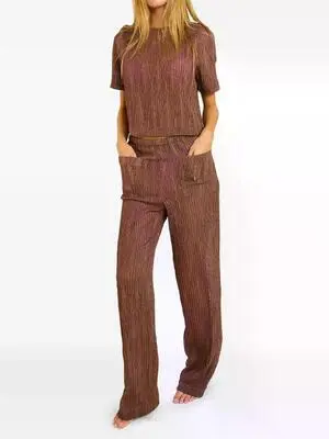 BANANA MOON Beachsoul Textured Straight-leg Trousers