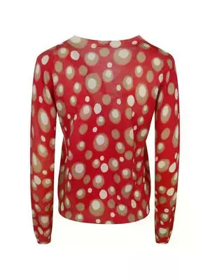 IN BED WITH YOU Polka-dot V-neck Sweater