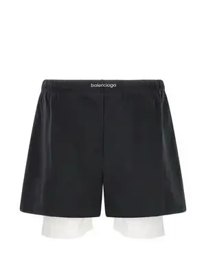 Balenciaga Techwear Double-layer Shorts - Black