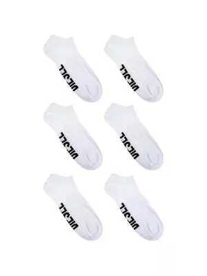 DIESEL® Skm-gost-threepack Logo-print Socks - White