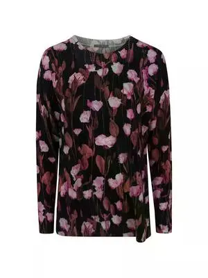 IN BED WITH YOU Floral-print Sweater - Black