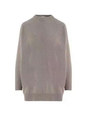 JIL SANDER Crew-neck Ribbed-trim Wool Sweater - Neutrals