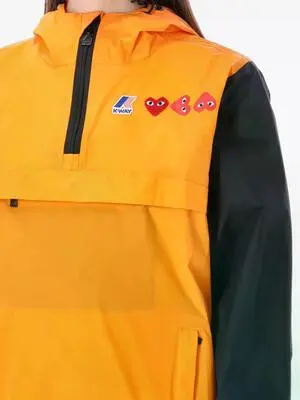 Play Comme Des Garcon X K-way Heart-patch Half-zip Jacket