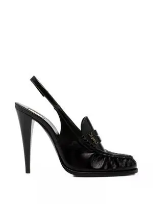 Saint Laurent Le Loafer Slingback Pumps - Black