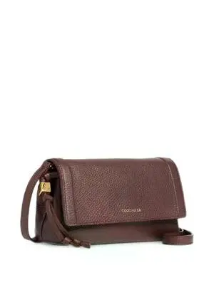 COCCINELLE Mini Thess Leather Crossbody Bag - Brown