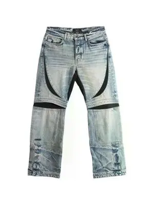 Amiri Panelled Distressed Jeans - Blue