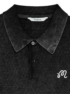 MALBON Brickwork Textured Polo Shirt