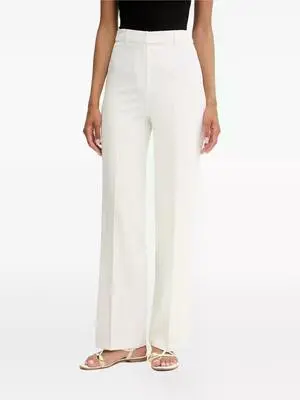 MORGAN High-waisted Pressed-crease Trousers - White