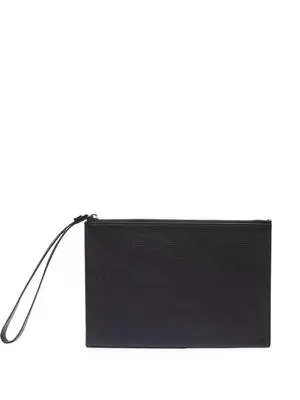 LANCEL Leon Ipad-mini Leather Pouch - Black