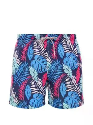 BOARDIES Palmtopia Leaf-print Swim Shorts - Blue