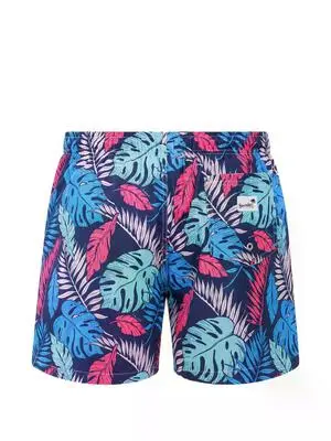 BOARDIES Palmtopia Leaf-print Swim Shorts - Blue