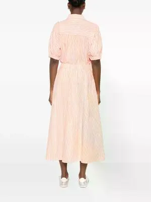 MAISON123 Brune Striped Midi Skirt
