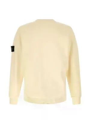 Stone Island 6100049 Brushed Organic-cotton Fleece Regular-fit Crew-neck Sweatshirt With Ribbed Inserts - Neutrals
