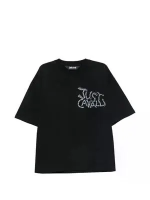 Just Cavalli Leopard Chain-print T-shirt