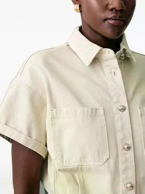 MORGAN Button-up Short-sleeve Playsuit