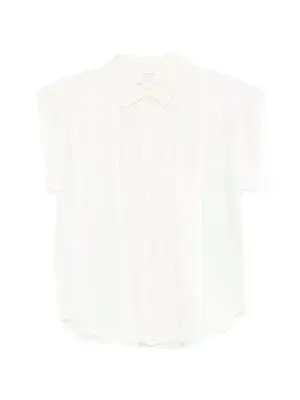 MAISON123 Embroidered Sleeveless Shirt - Neutrals