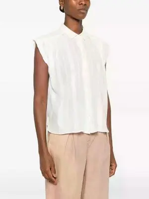 Maison123 Embroidered Sleeveless Shirt
