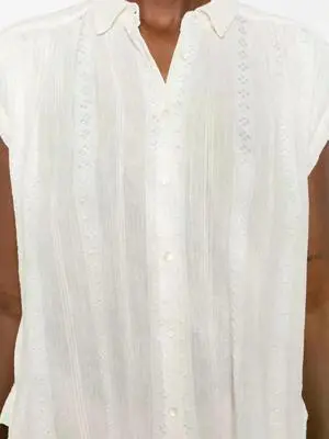 Maison123 Embroidered Sleeveless Shirt