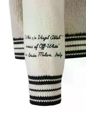 Off-White Logo-embroidered Striped-trim Jacket