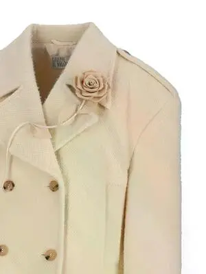 Giuseppe Di Morabito Double-breasted Floral-detail Jacket - Neutrals